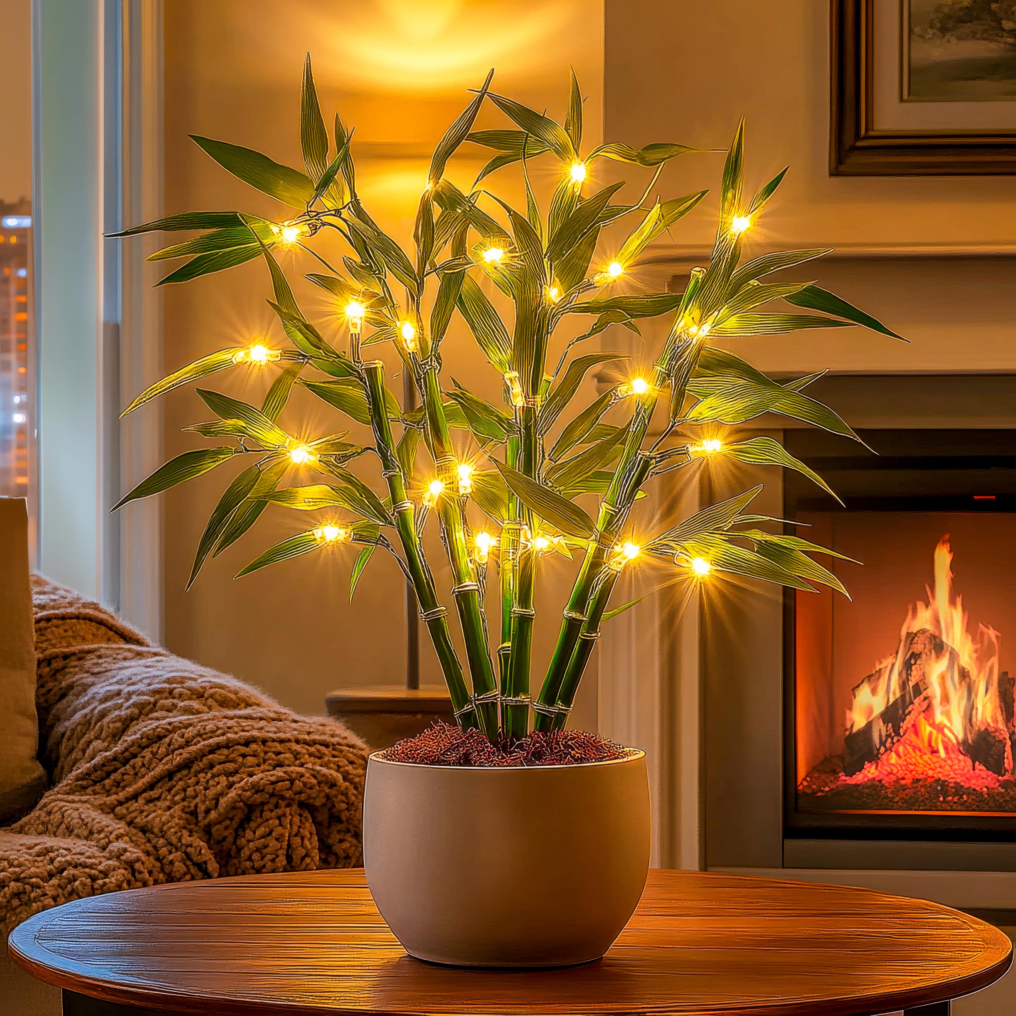 Glowing Bamboo Tree – Sfeervolle Bamboe Lamp voor Binnen – Lux Lights