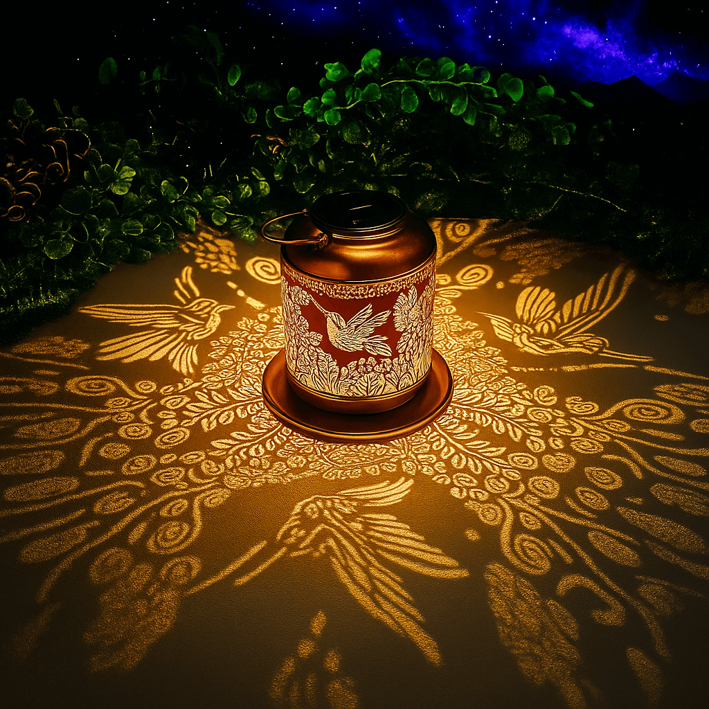 Hummingbeam Lantern – Sfeervolle Solar Lantaarn met Lichtpatronen – Lux Lights