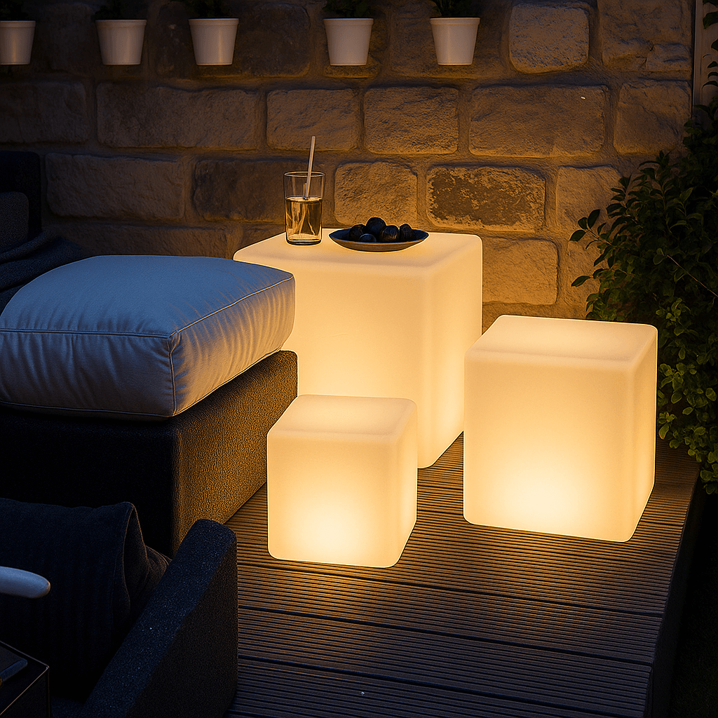 Glow cube – Verlichte LED-blok in diverse maten voor buiten – Lux Lights
